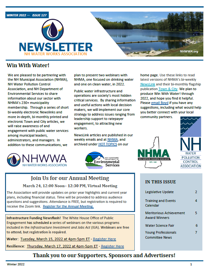 Newsletters - New Hampshire Water Works Association